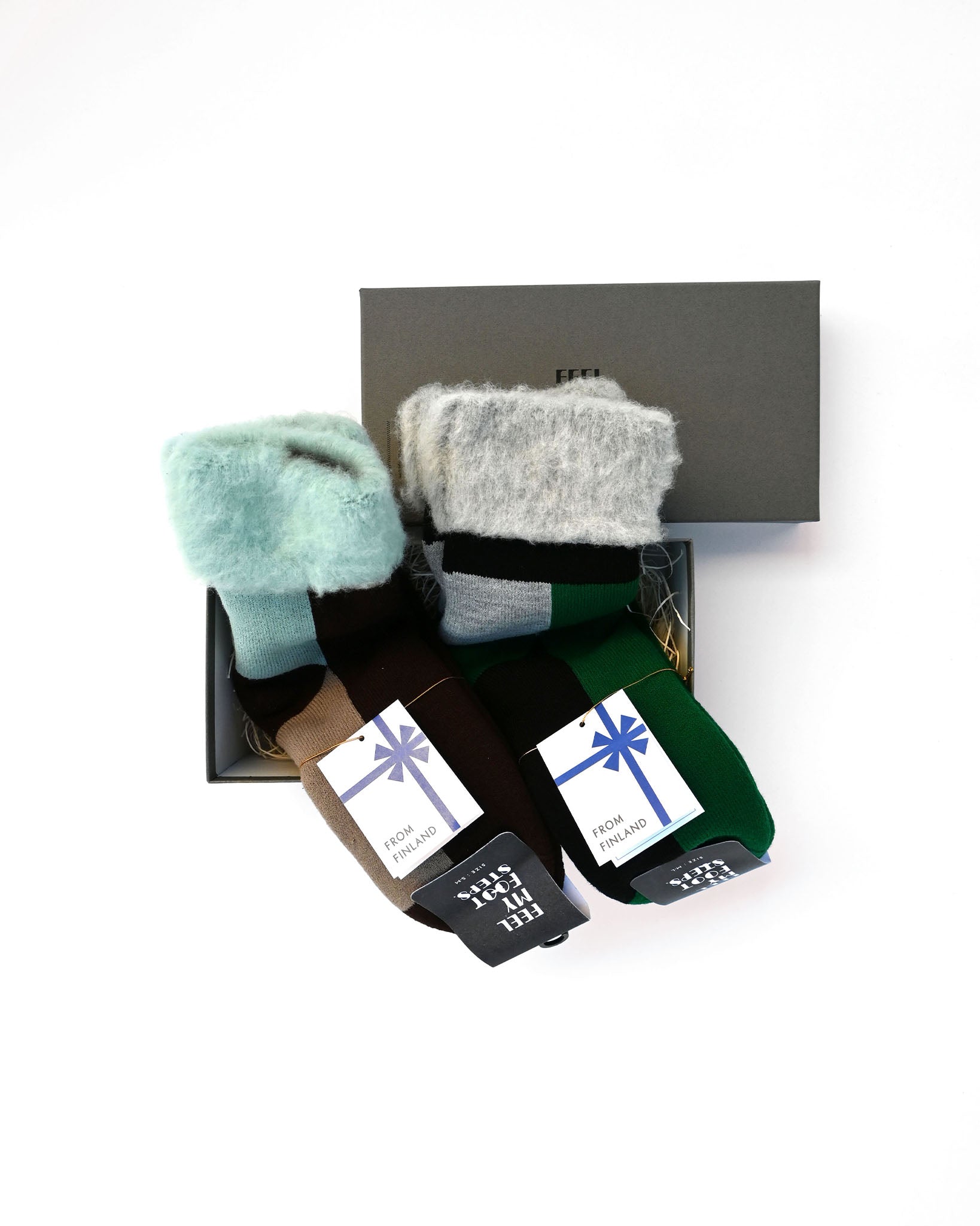 Fluffy Gift Box｜TOUN-M（2 Pairs / S-M & M-L ） – FEEL MY FOOTSTEPS